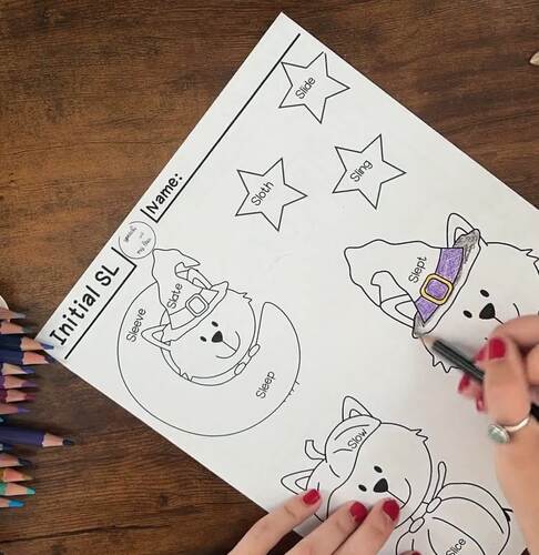 Articulation Coloring Sheets | Sounds and Consonant Blends | Halloween
