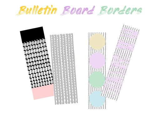 Printable Bulletin Board Borders, Pastel Rainbow Classroom Borders ...