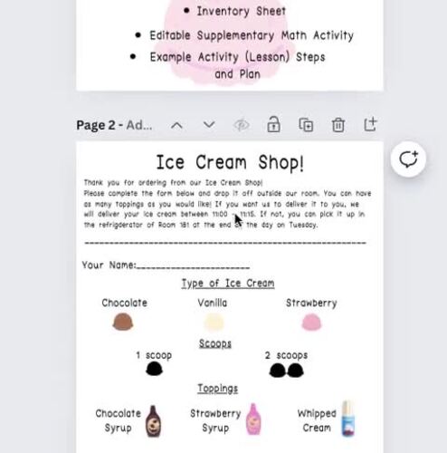 *ESY ACTIVITY* Classroom Business - Ice Cream Shop by Limitless LifeSkills