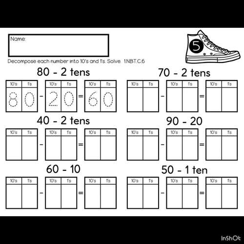 Adding and Subtracting Multiples of 10 Mental Math Sprints | Two-Digit ...