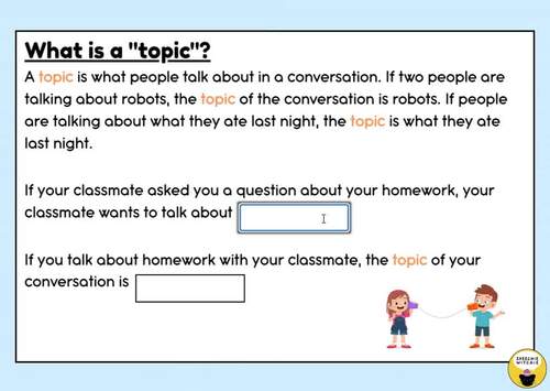 Staying On Topic (Yes No Questions) Topic Maintenance Speech Therapy ...