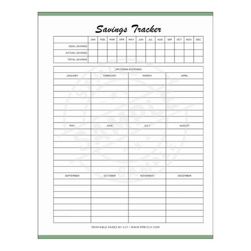 Savings Tracker Printable | 9 page Financial Goal Bundle | TPT