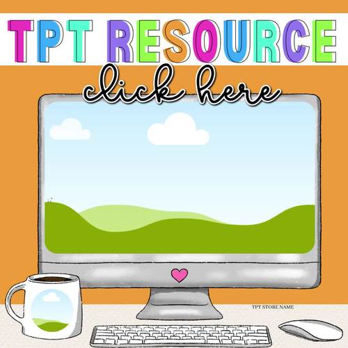 TPT Resource Product Mockup Computer | Canva Editable for Social Media