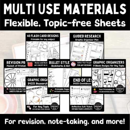 Multi Use Materials Flexible, Topic-Free Templates for Any Subject ...