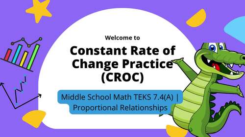 7.4a Constant Rate of Change Practice Sheet | 7th Grade | Activity Sheets