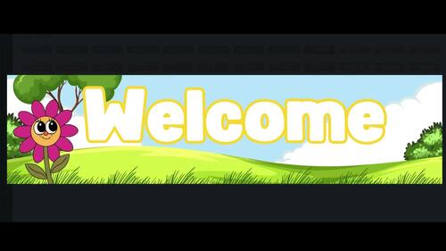 Animated GIF Google Classroom Banners Headers WELCOME back to school