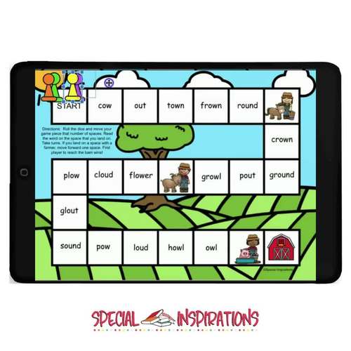 ou or ow? Farm Life Phonics Board Game | Science of Reading | Google ...