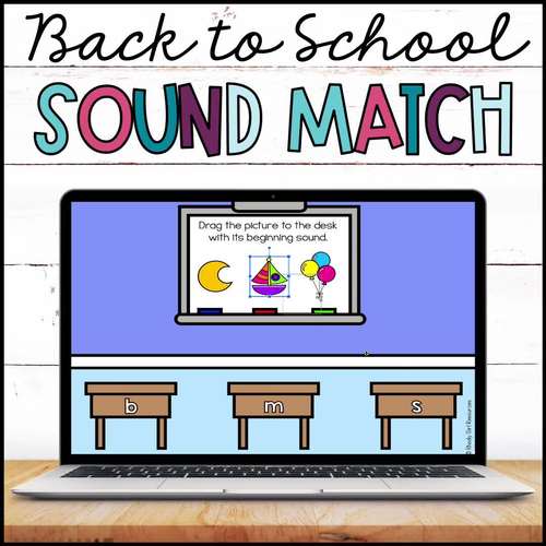 Back to School Beginning Sounds Match for Google Slides™ | TPT