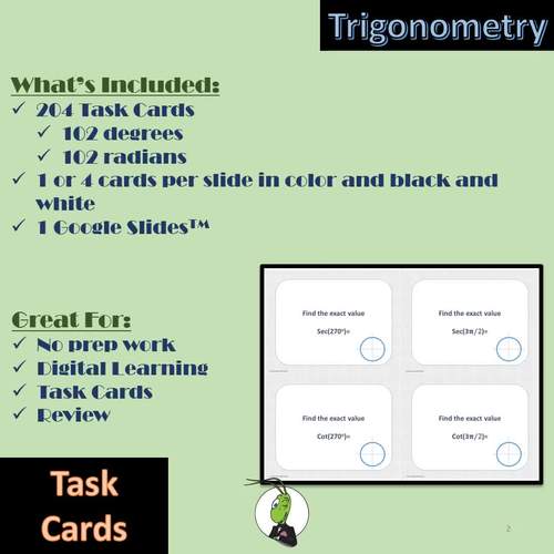 Evaluating the Unit Circle Trigonometry Pre Calc Task Cards for Google ...