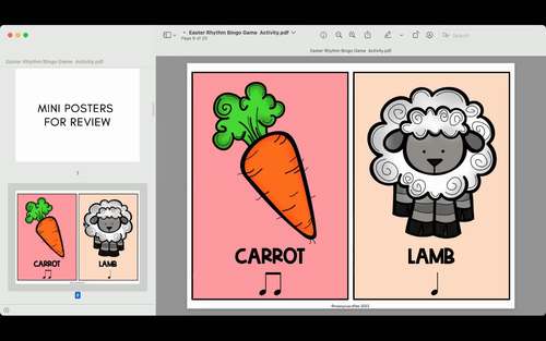 Easter Rhythm Bingo Game | Printable & Virtual Learning Activity