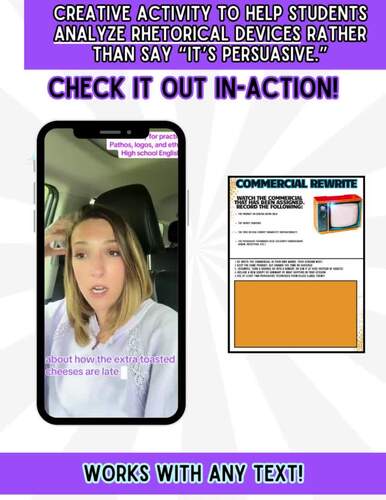 Rhetorical Appeals Practice | Rewrite Commercials Using Ethos, Pathos ...