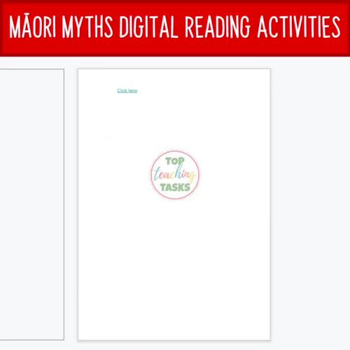 Maori Myths and Legends Digital Reading Comprehension Activity for ...