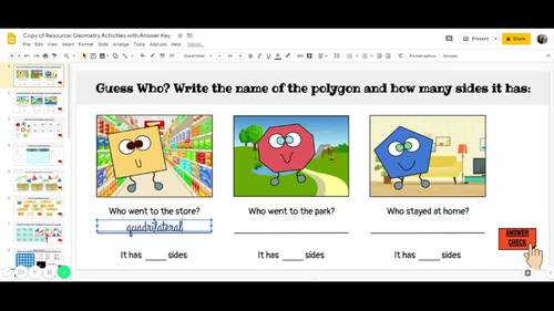 Interactive Geometry Activities for Google Slides┃Distance Learning