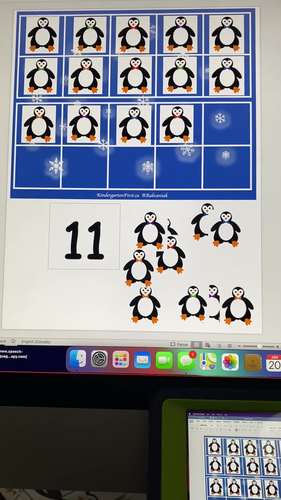 Penguin 10 Frame, Online, Virtual learning and printable | TpT