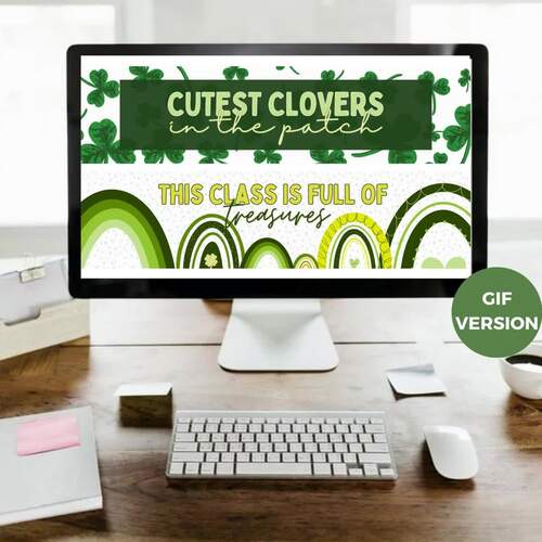 St Patrick's Day Google Classroom March Header Animated Banner Distance ...