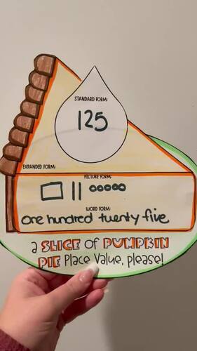 Fall Math Place Value Craft by The Teaching Diva Corner | TPT
