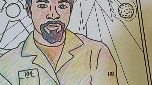 Scientist Coloring Page/Poster: Chemist James Andrew Harris, Champions ...