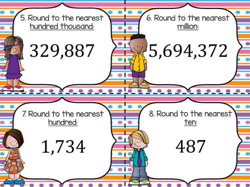 Rounding Task Cards for Grade 4 | Nearest Tens to Millions | Digital ...