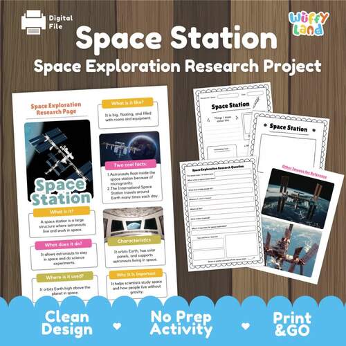 Space Station Exploration Research Project ISS Moon Phases Solar System ...