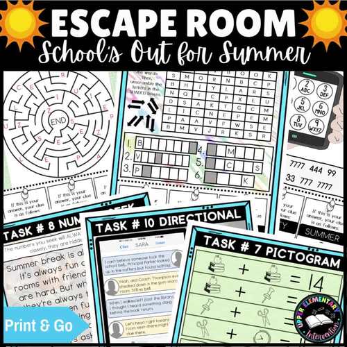 Escape Room - School's Out for Summer | Scavenger Hunt Puzzle Game