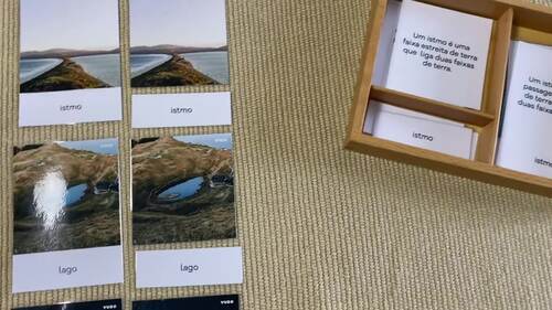 Land and Water forms in portuguese. 3 part cards Montessori by YUDO ...