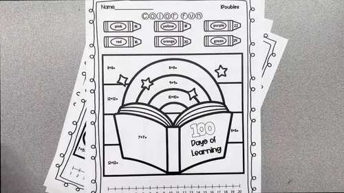 Color by Code - 1st grade February math worksheets - Valentine's Day ...