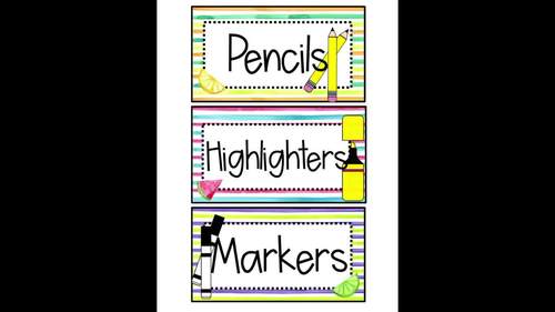 Watercolor Fruit Stripes: Classroom Decor Bundle by Alison in Upper ...