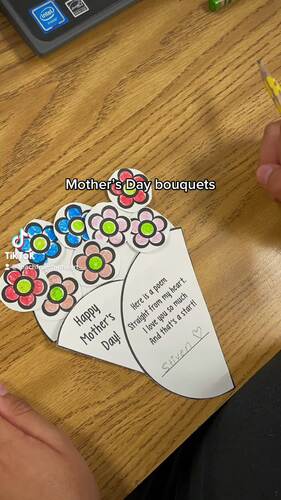 Mother's Day Flower Bouquet Craft by Teach from the heART | TPT