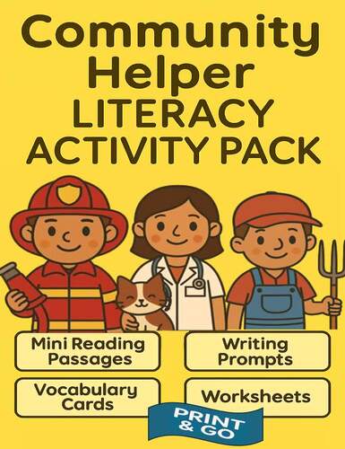Community Helper Bundle Literacy Activity Pack | TPT