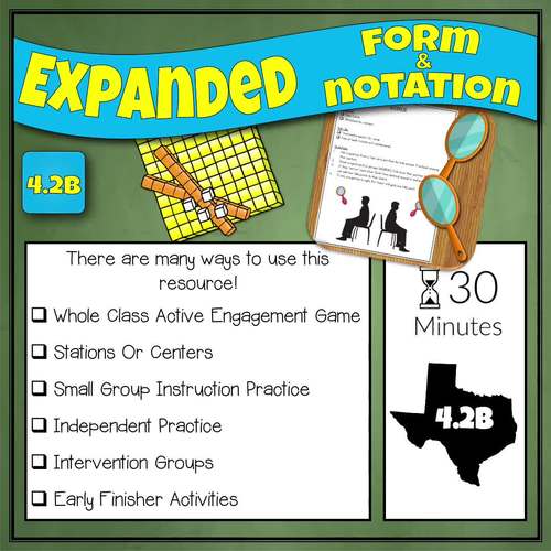Expanded Notation and Expanded Form Task Cards by iPohly INC | TPT