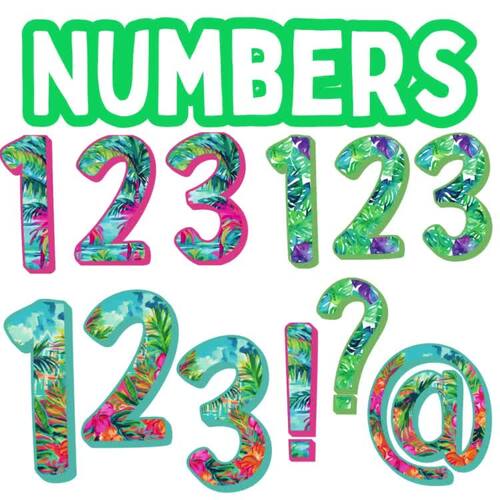 Tropical Bulletin Board Letters for the Tropical Themed Classroom Decor