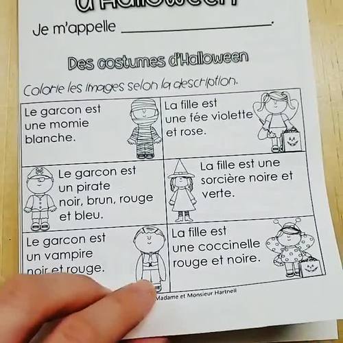 Livret d'Halloween - French Halloween Activities by Madame et Monsieur ...