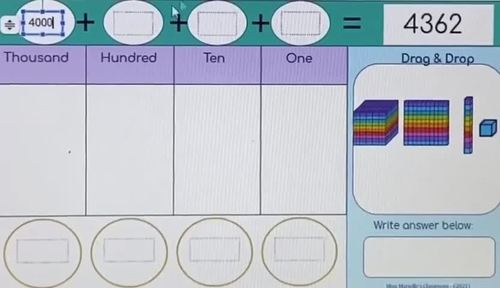 Place Value Multiple Representation Interactive Google Slides Activity