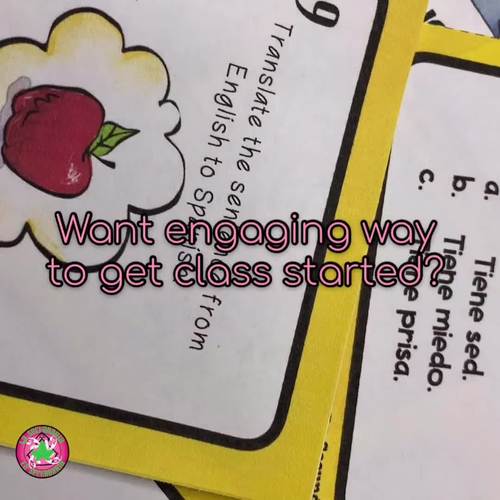 Tener Idioms Bellringer Task Cards by LA SECUNDARIA | TpT