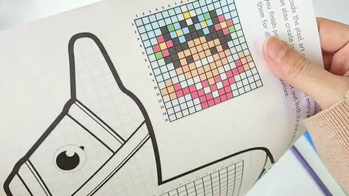 Cinco de Mayo Pixel Craft for Middle Grades Piñata Coloring Cutting ...