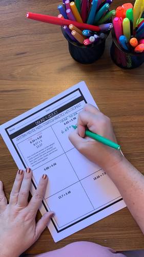 Round & Adjust with Decimals Addition Mental Math Extra Practice