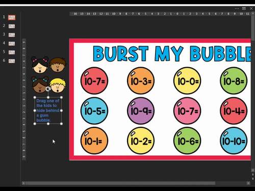 Digital Hide & Seek | Pop the Bubble Gum | Subtraction Within 10