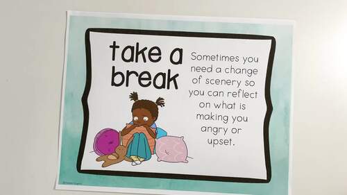 Calming Strategies Visuals for Middle School Teens - Social Emotional ...