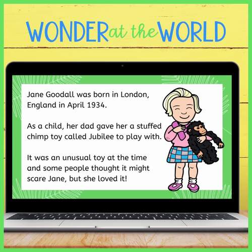 Jane Goodall David Attenborough presentations worksheets activities