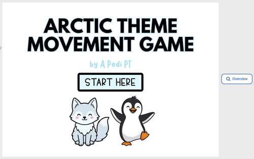 Arctic Theme Gross Motor Movement Game | Boom Cards Deck by A Pedi PT