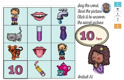 Articulation | Boom Cards Articulation -T- Game | Reveal the Picture Set 1