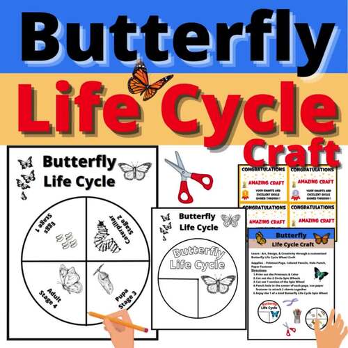 Butterfly Life Cycle Craft Wheel Activity Butterflies Insect Resource