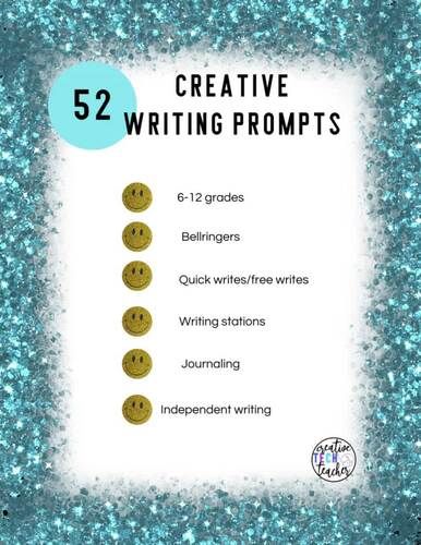 52 Creative Writing Prompts, Weekly Writing Prompts Middle School