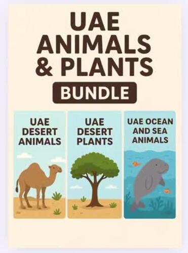 UAE Animals & Plants Reading Comprehension Bundle | Desert & Ocean Habitats