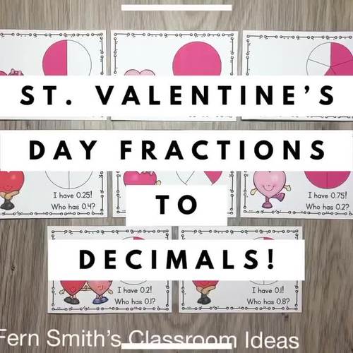 Fractions to Decimals I Have Who Has Card Game by Fern Smith's ...