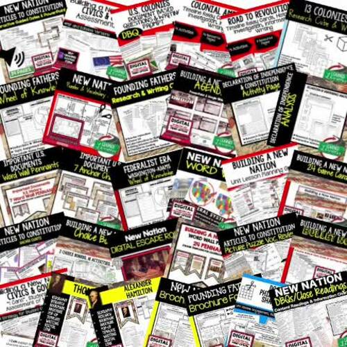 New Nation Bundle Colonialism, Constitutional Convention BUNDLE (Civics ...