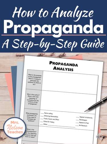 Propaganda Analysis Middle School by Mrs Nelson Teaches | TPT