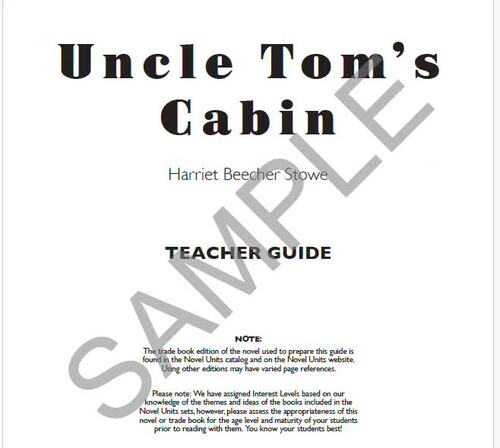 Uncle Tom's Cabin Novel Units® Teacher Guide Novel Study | TPT