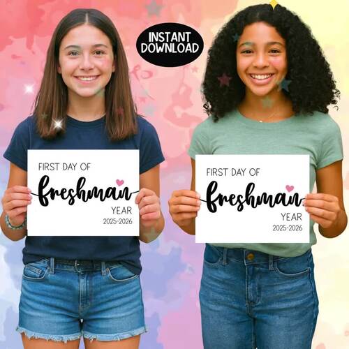 First Last Day of Freshman High School Sign, Welcome Back to School 9th ...