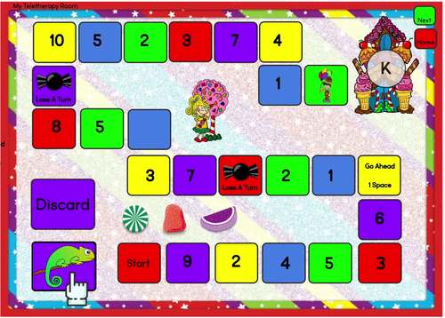 Candy Craze For Articulation Gameboard (K/G) No Print, Teletherapy ...